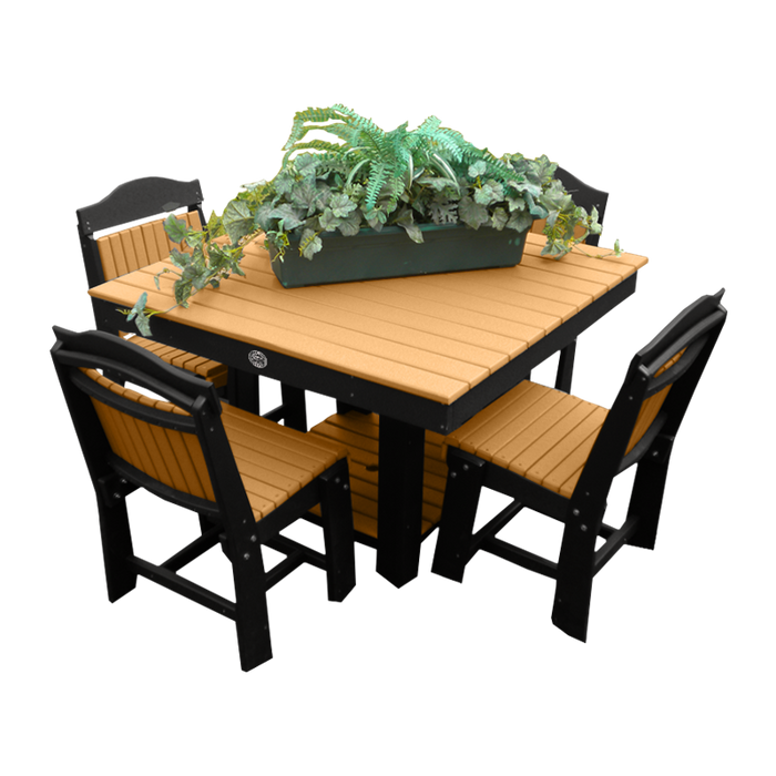 44" Square Dining Table with 4 Chairs - FF 44SQDT